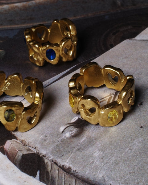 HEARTLESS RING [GOLD] - YELLOW TOPAZ – FRAGMENT STUDIO